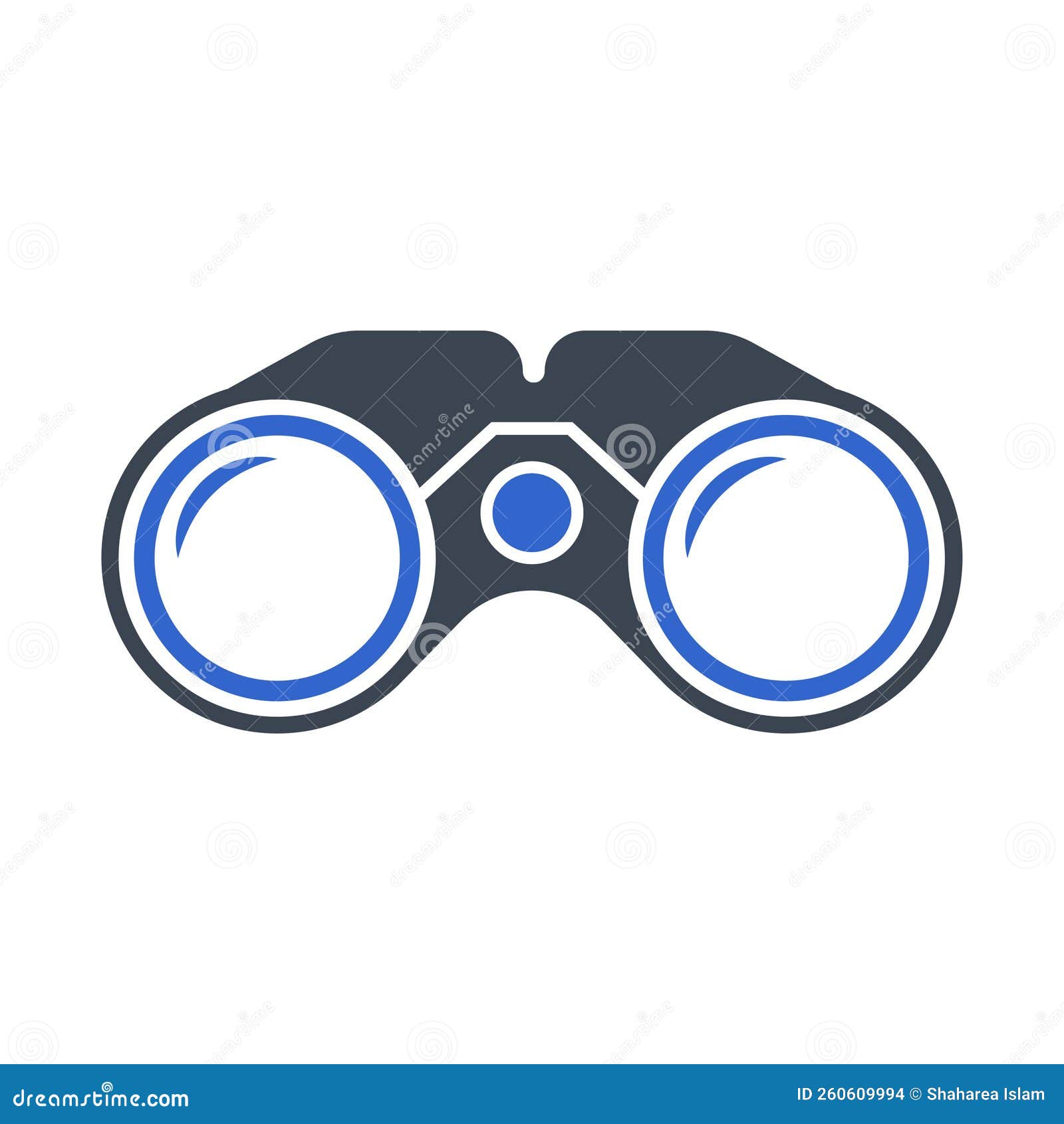 Binocular icon stock vector. Illustration of vector - 260609994