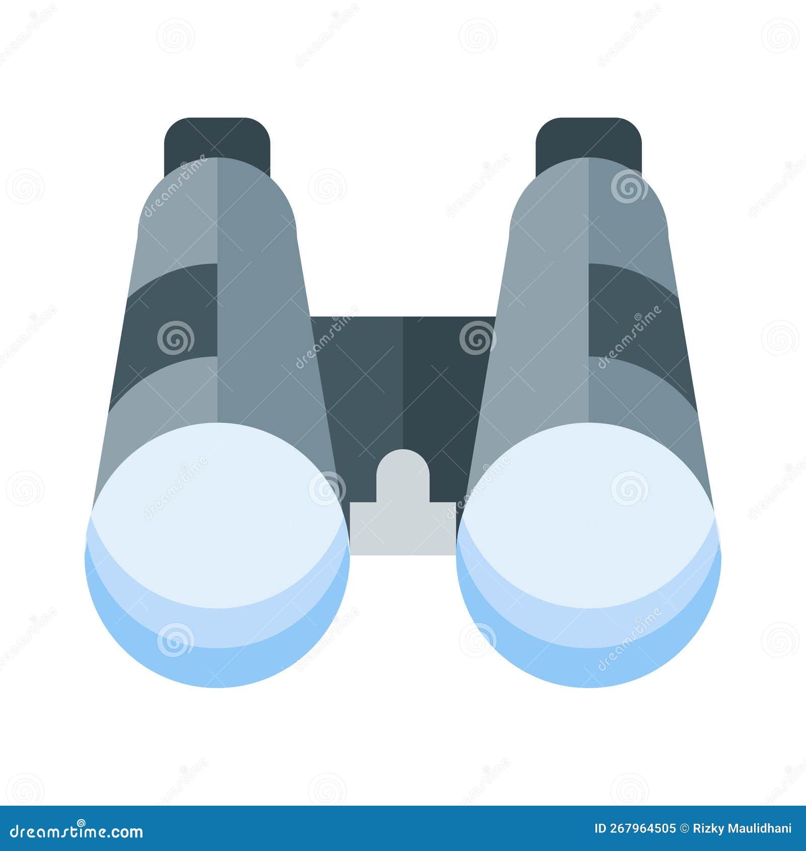 Binocular Icon in Flat Style Vector Stock Vector - Illustration of diagram, high: 267964505