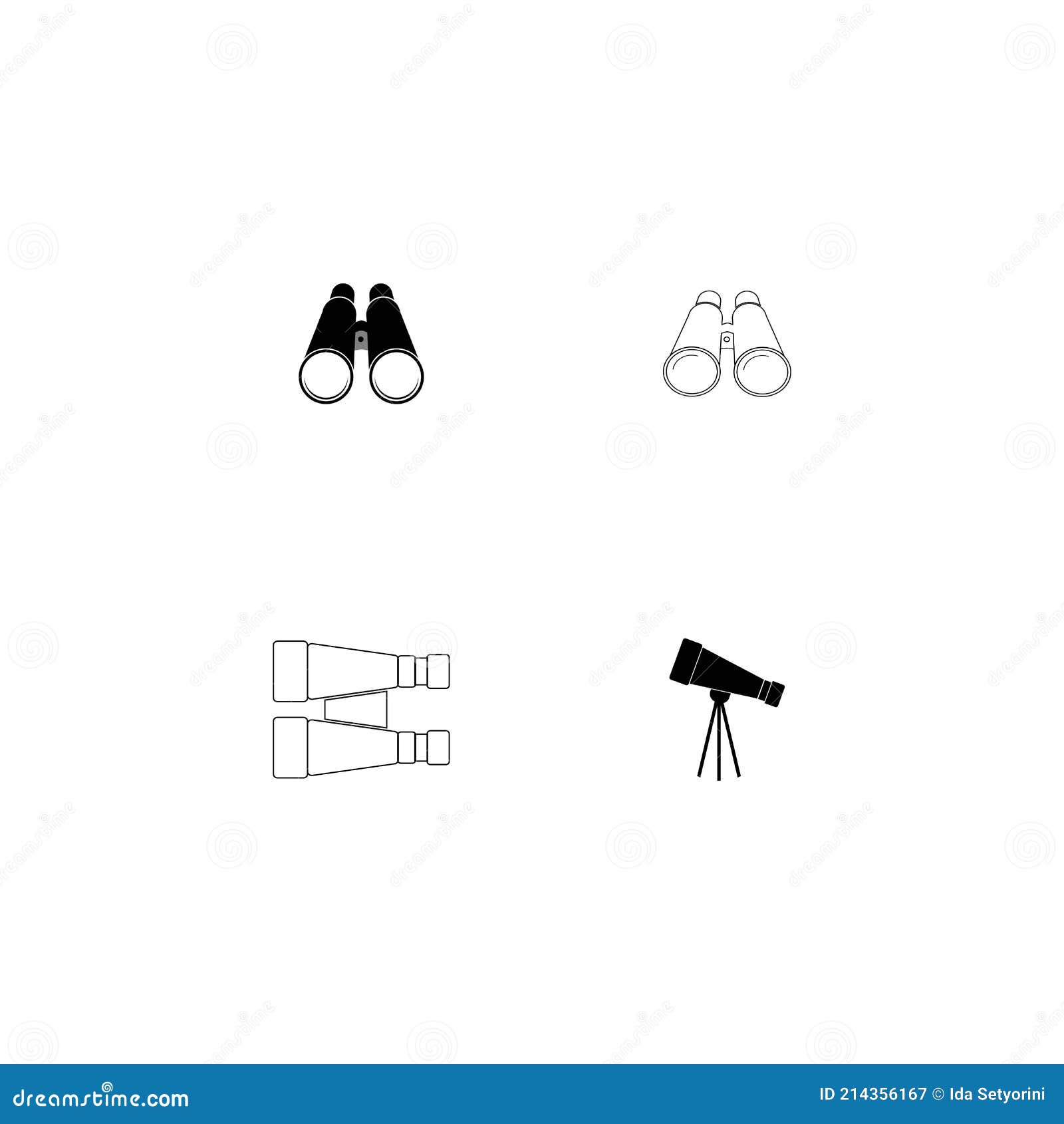 Binocular logo stock vector. Illustration of editable - 214356167