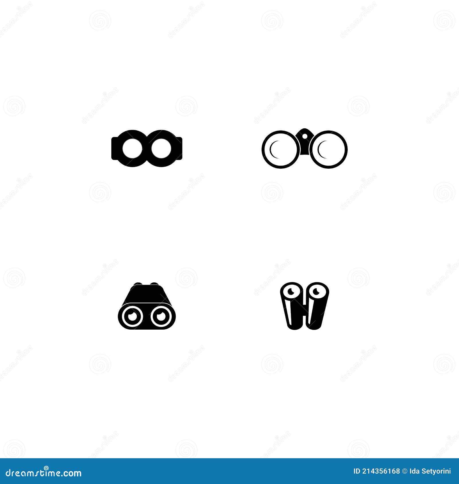 Binocular logo stock vector. Illustration of survey - 214356168