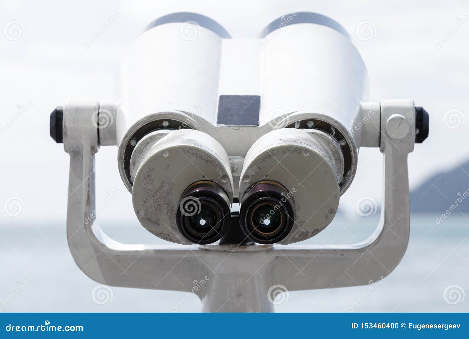 Binocular Telescope Front View Stock Photo - Image of metal, landmark ...