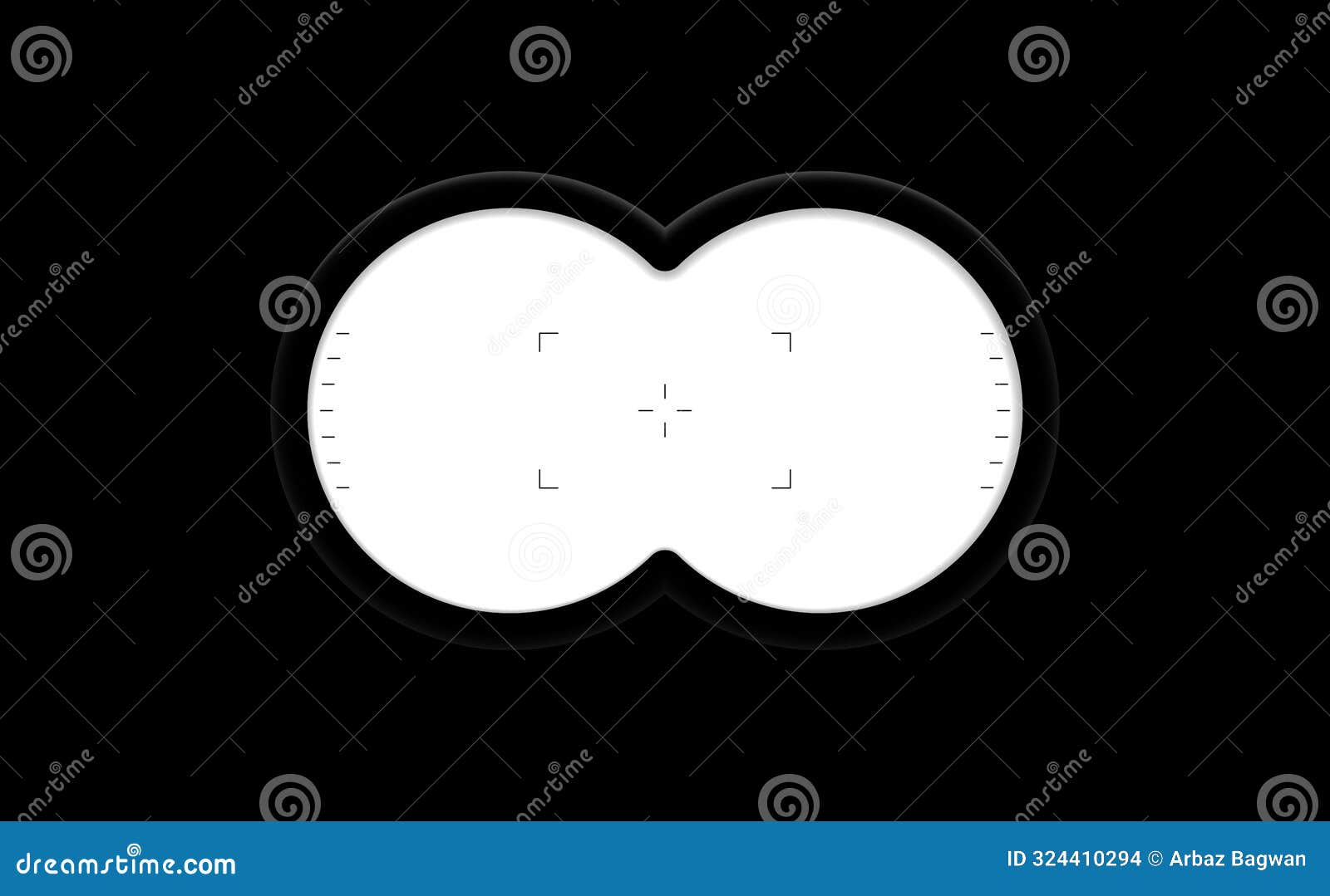 Periscope Or Binocular View With Empty Transparent Background Field ...