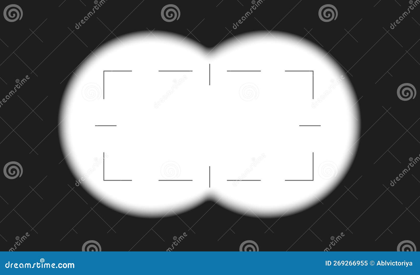Binocular Viewfinder Screen With Grey Transparent Background Cartoon ...