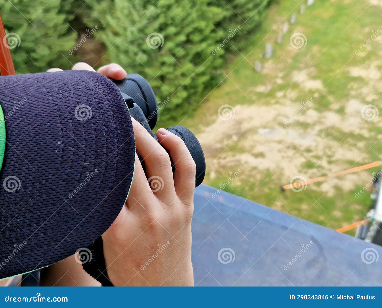 Binoculars or field Glasses are Two refracting Telescopes Mounted Stock ...