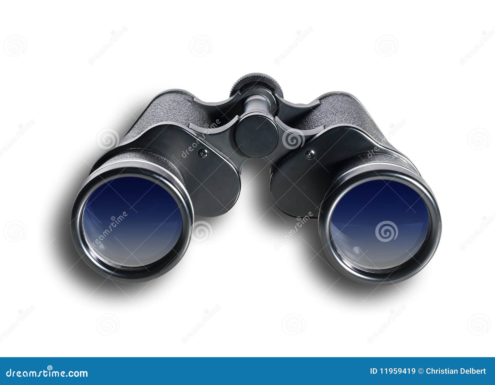 Binoculars front, isolated stock image. Image of lens - 11959419