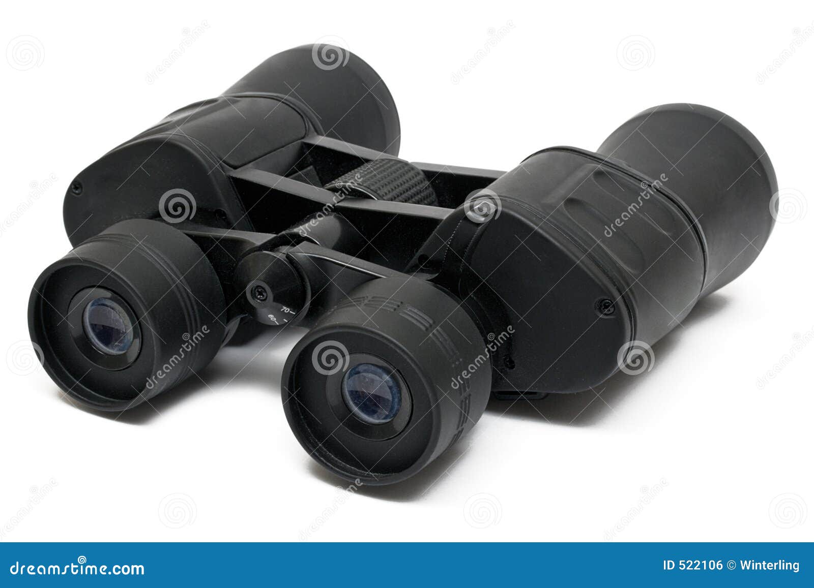 Binoculars Front - Top Side View W/ Path Stock Photo - Image of enhance ...