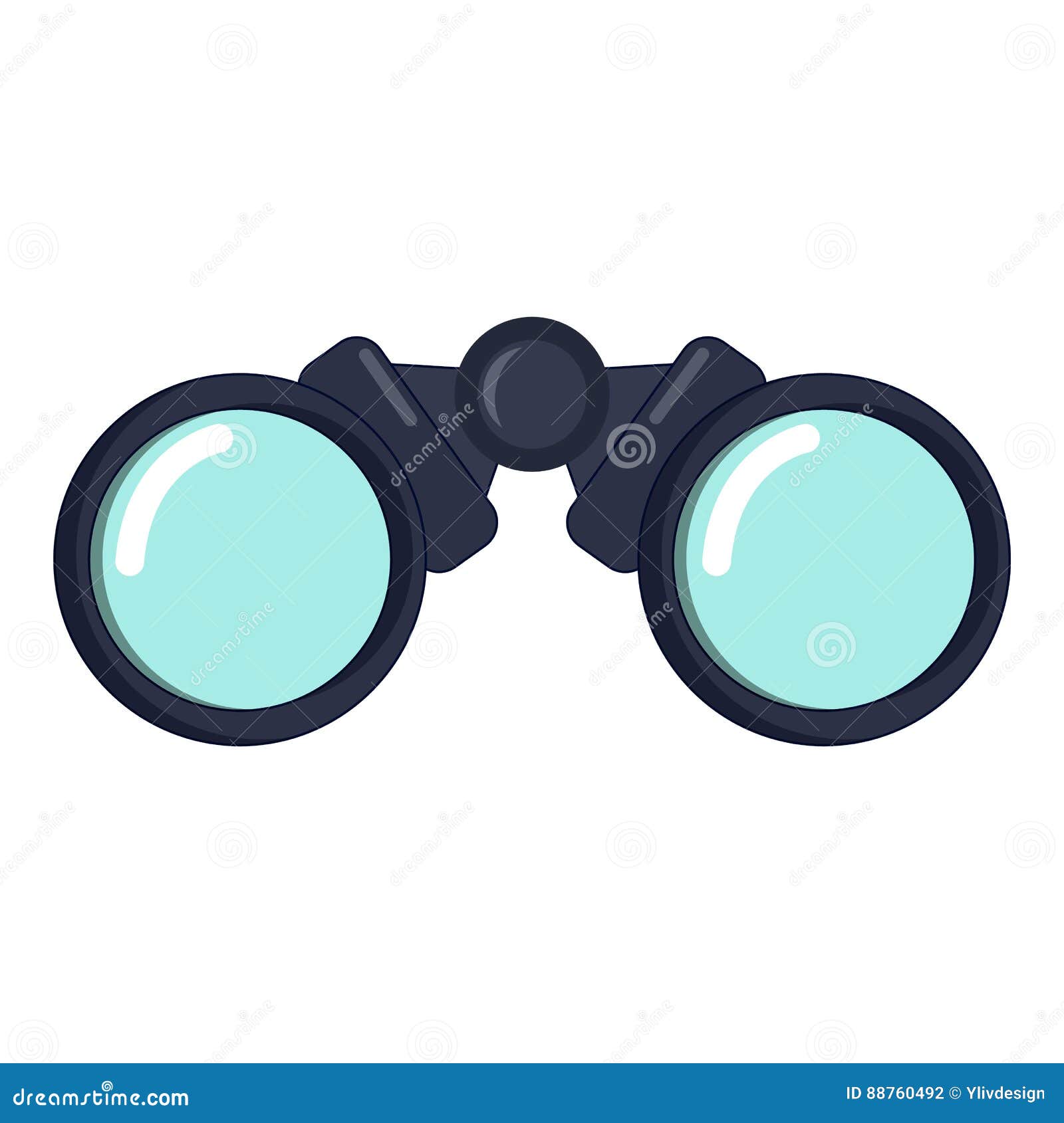 Binoculars Icon, Cartoon Style Stock Vector - Illustration of ...