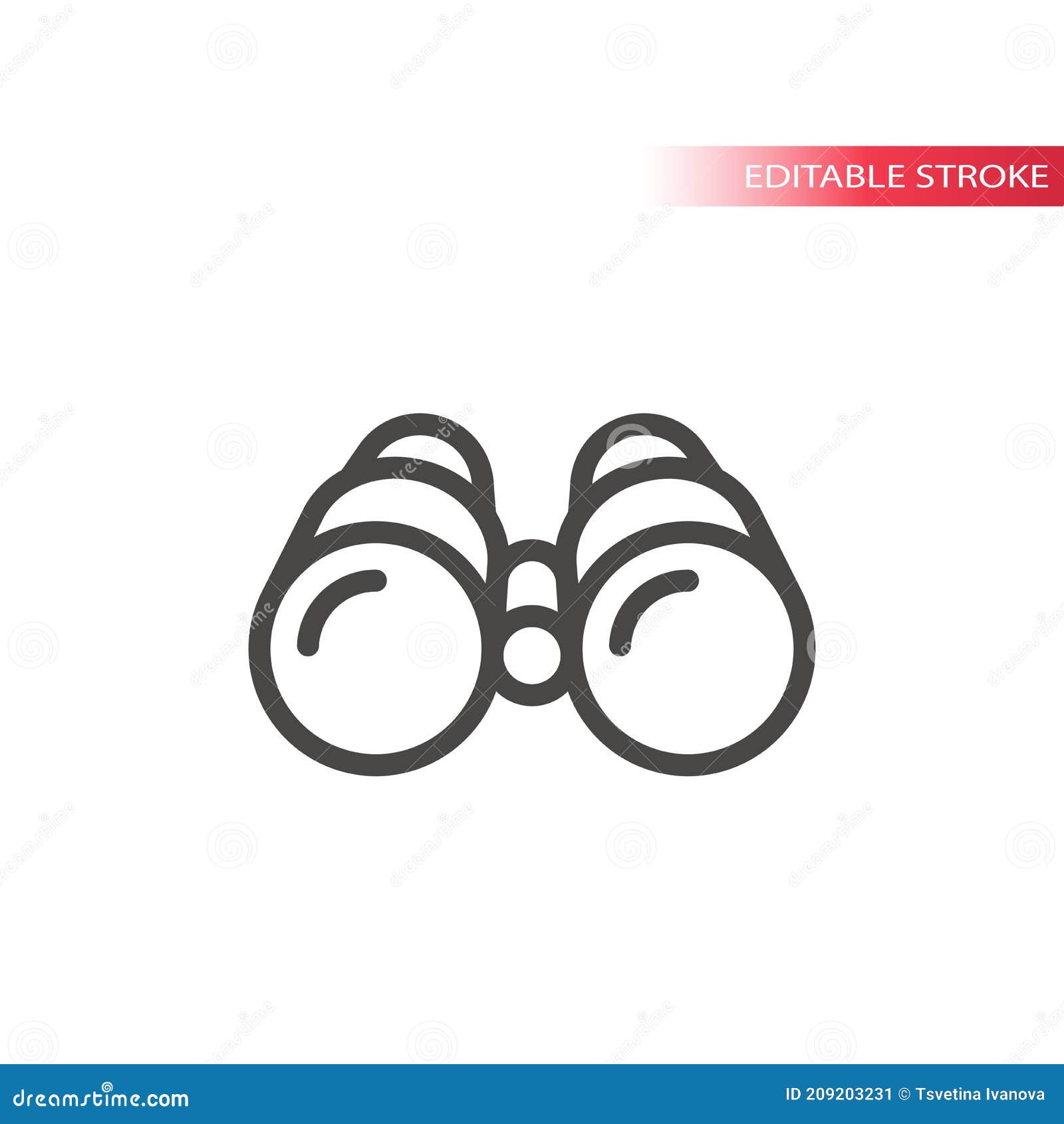 Binoculars Bold Black Silhouette Icon Isolated On White. Field Or Opera ...