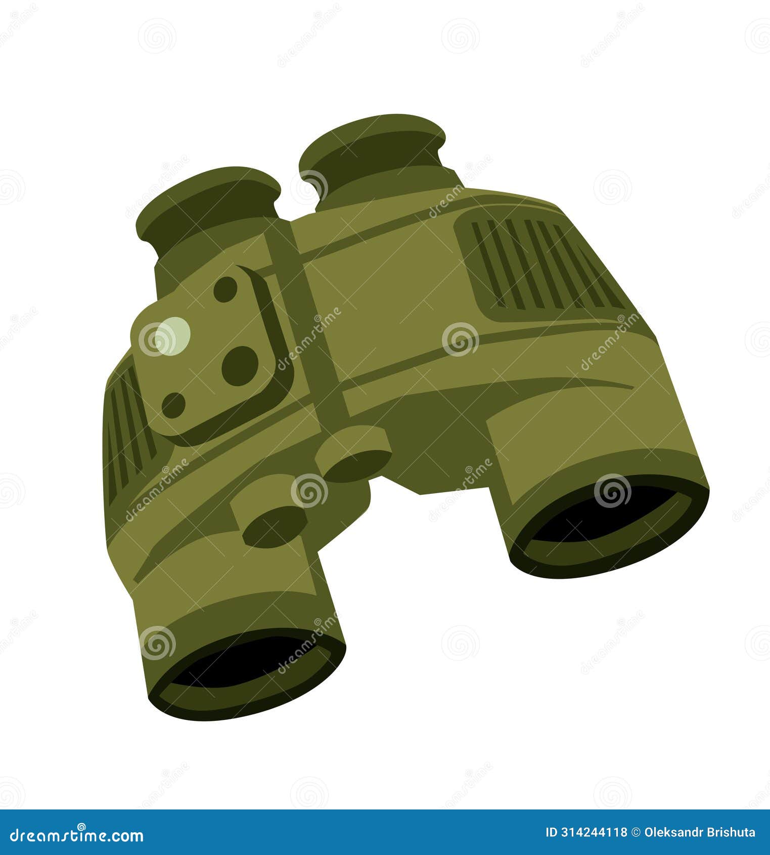 Binoculars Optical Instrument, Military Binoculars. Vector Illustration ...