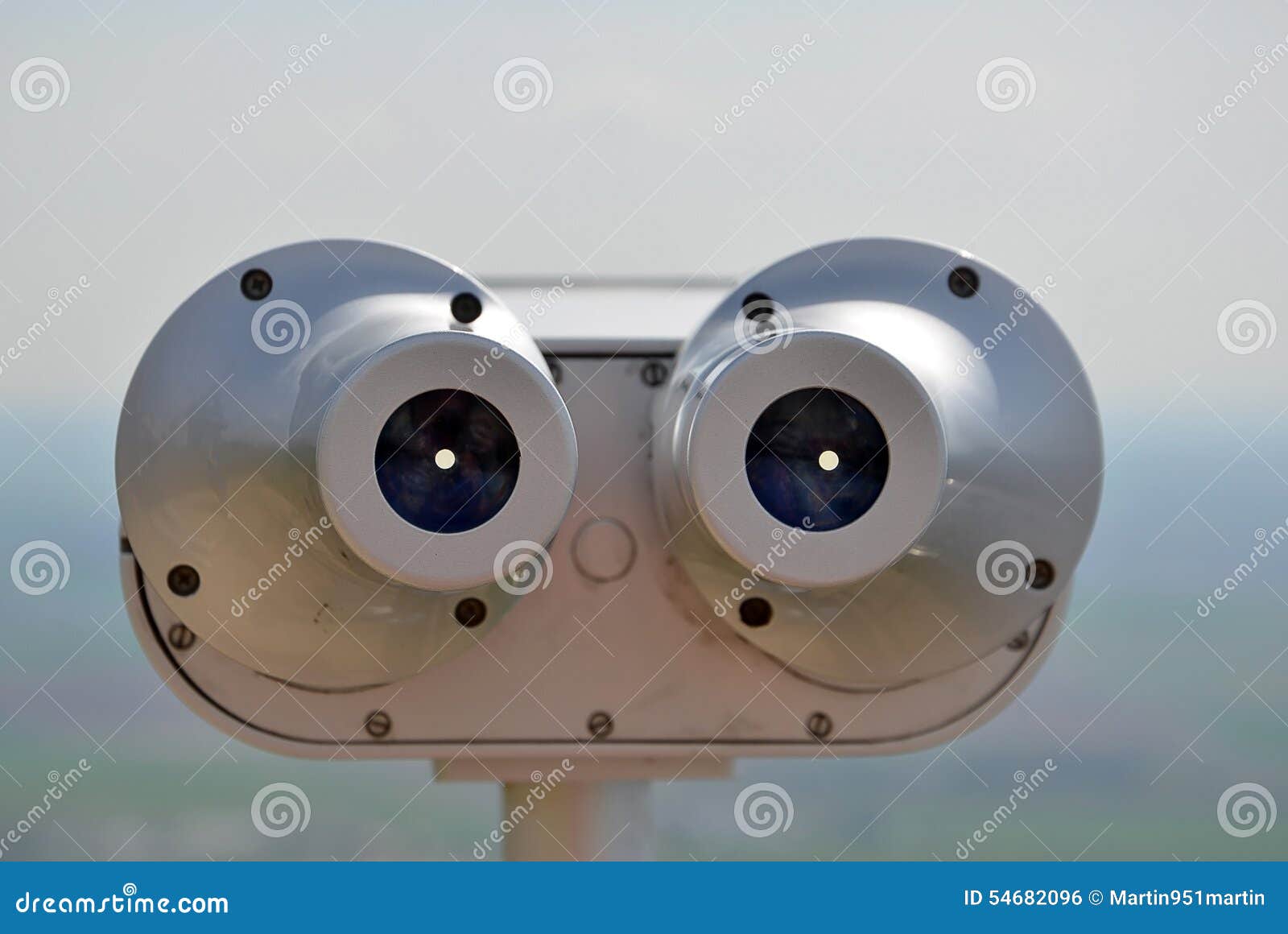 Binoculars for See the Landscape from Lookout Tower Stock Photo - Image ...