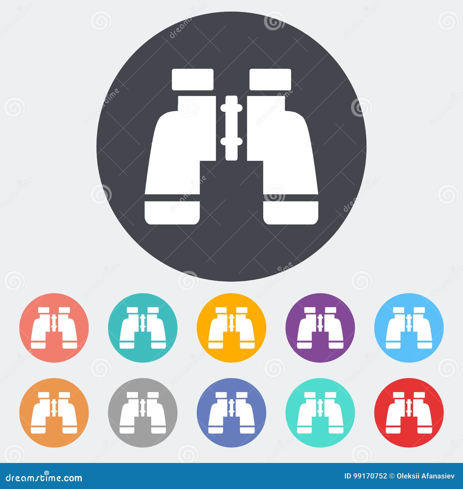 Binoculars icon stock vector. Illustration of icon, optical - 99170752