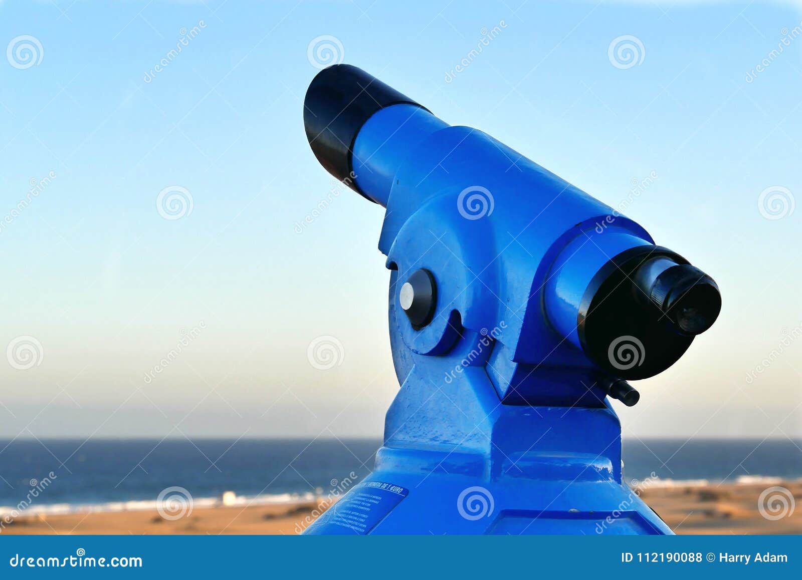 Binoculars - Telescope - on the Beach - Laterally from the Left Stock ...