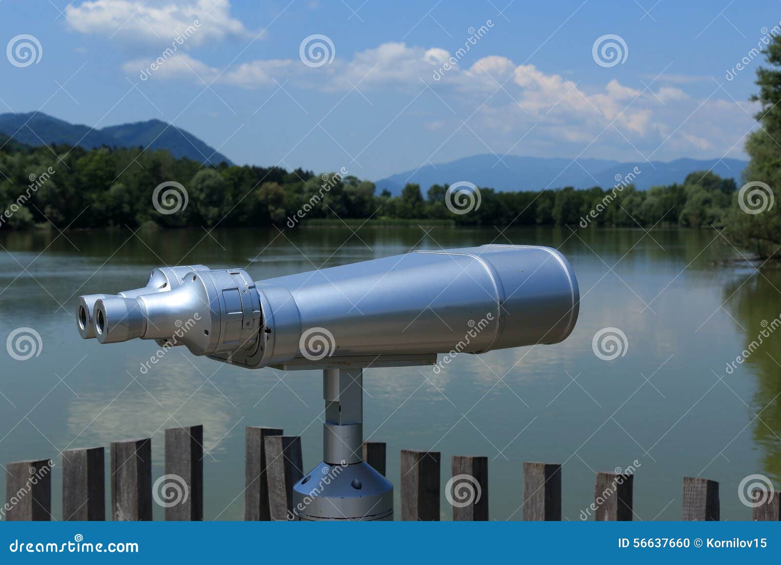 Binoculars or Tower Viewer for Tourists Stock Photo - Image of dock ...