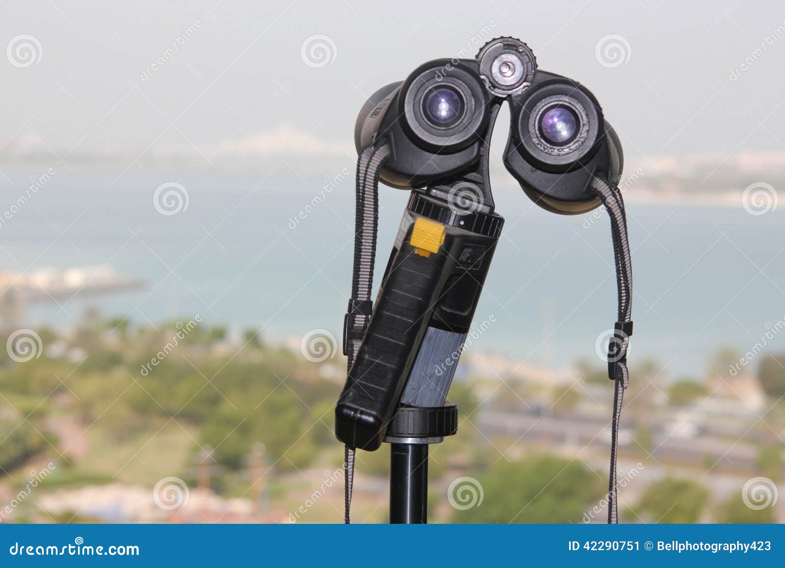Binoculars with view stock image. Image of field, binos - 42290751