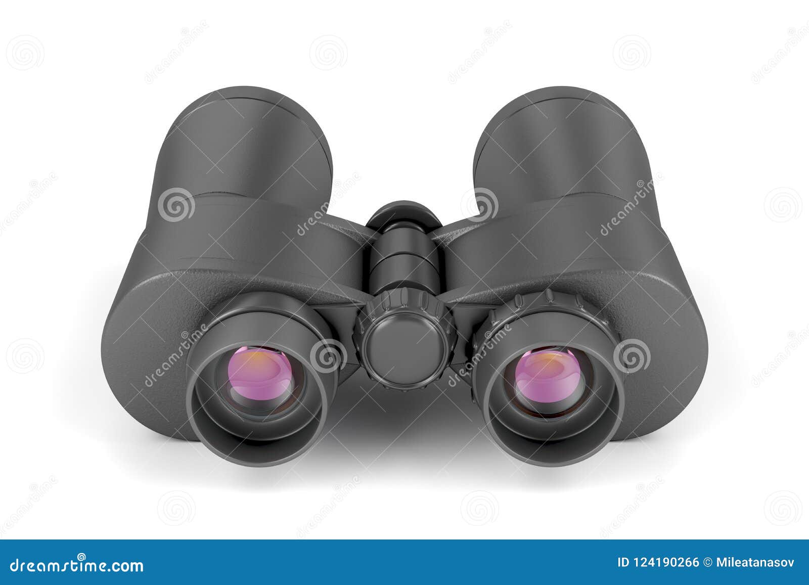 Binoculars on White Background Stock Illustration - Illustration of ...