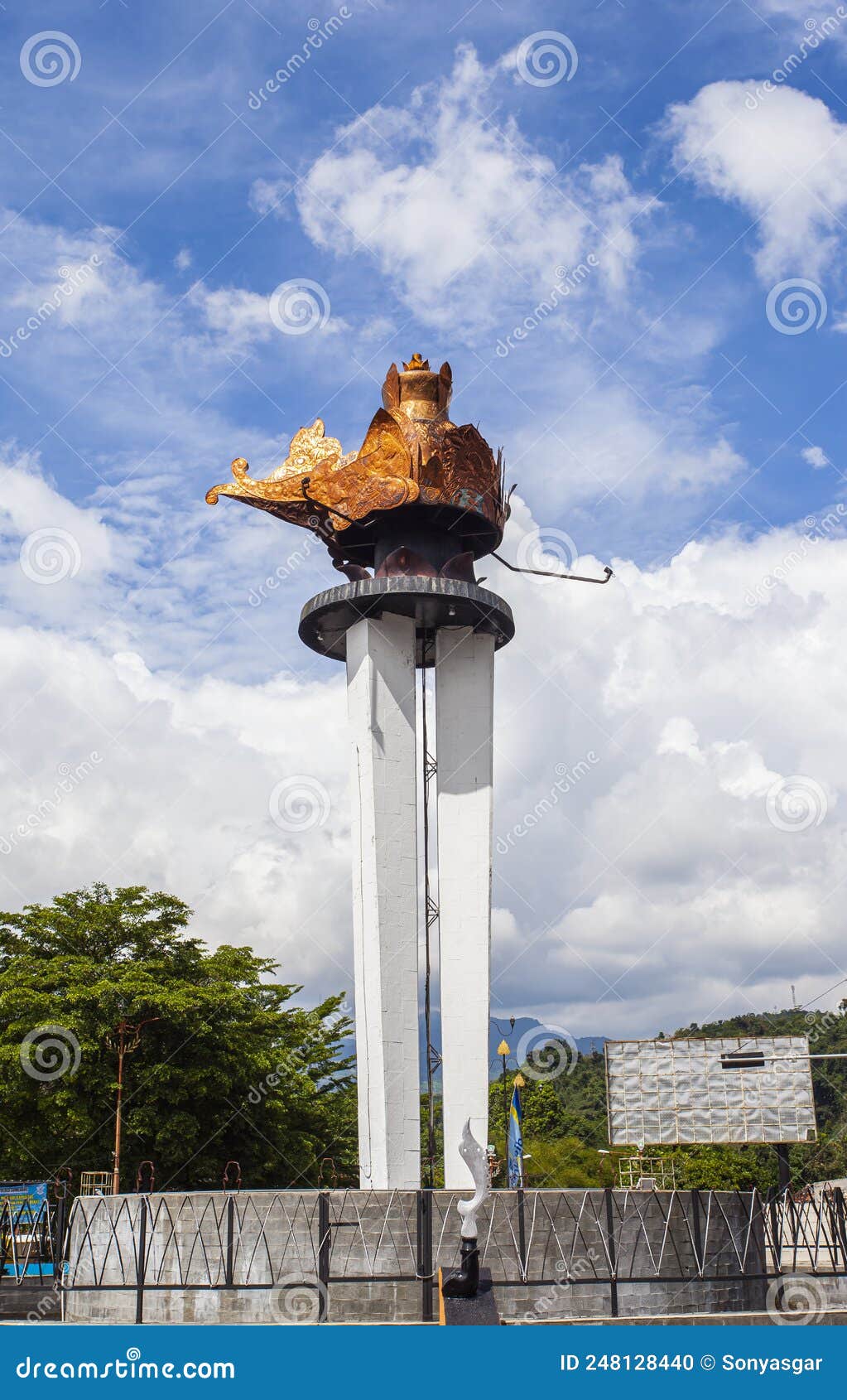 Binokasih Crown Monument and Its Surrounding. the Monument is the ...