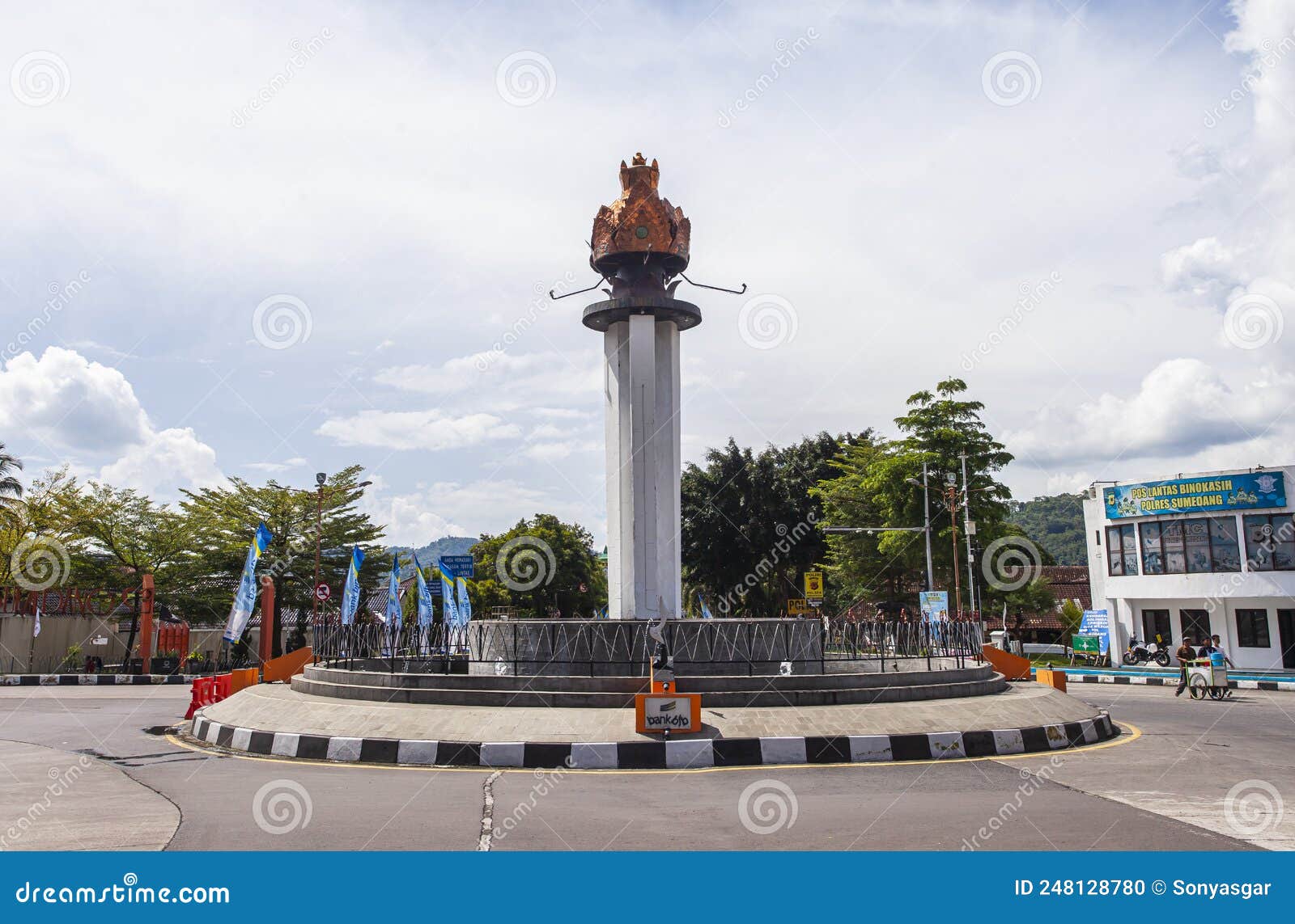 Binokasih Crown Monument and Its Surrounding. the Monument is the ...