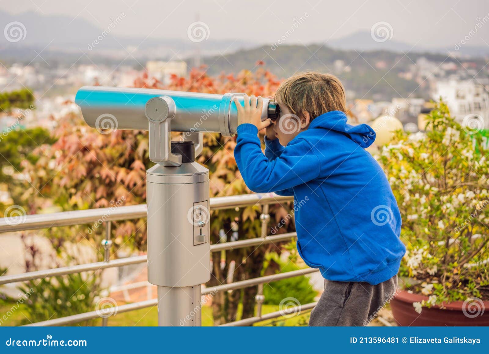 Binoscope. Stationary City Binoculars Stock Image - Image of view ...