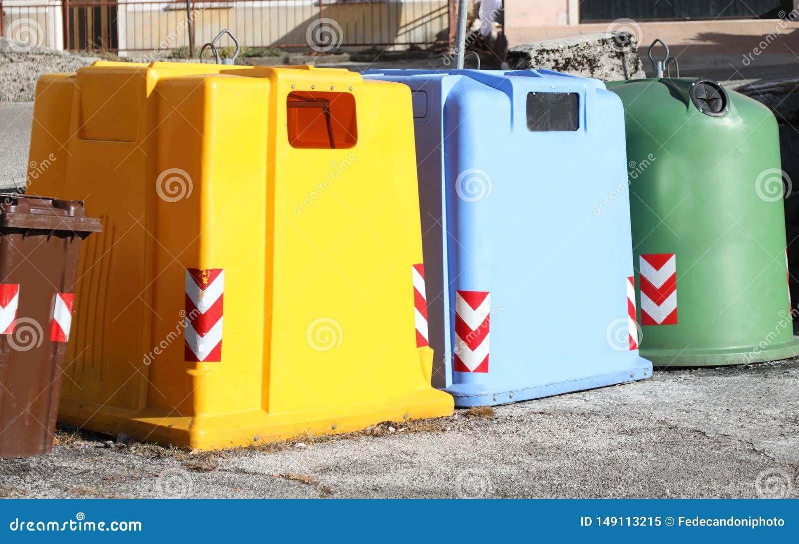 Bins for the Selective Collection of Waste Stock Image - Image of clean ...