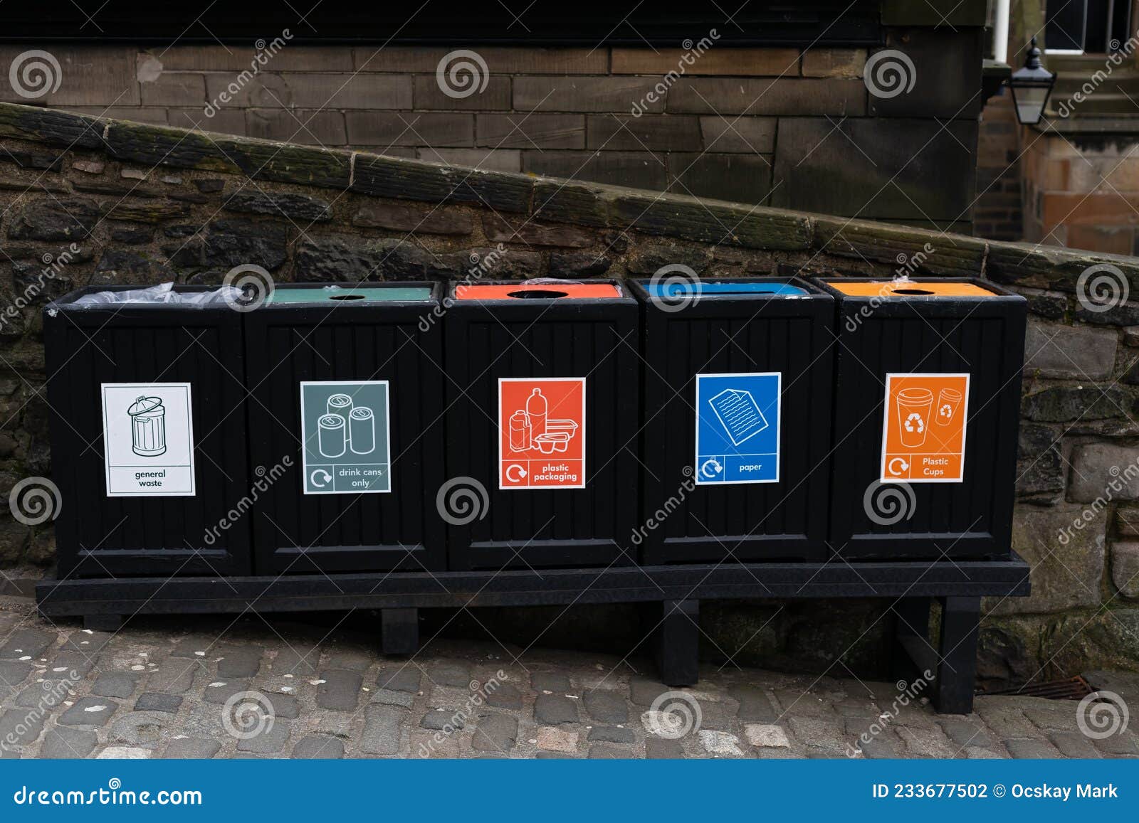 Selective containers waste stock photo. Image of green - 233677502