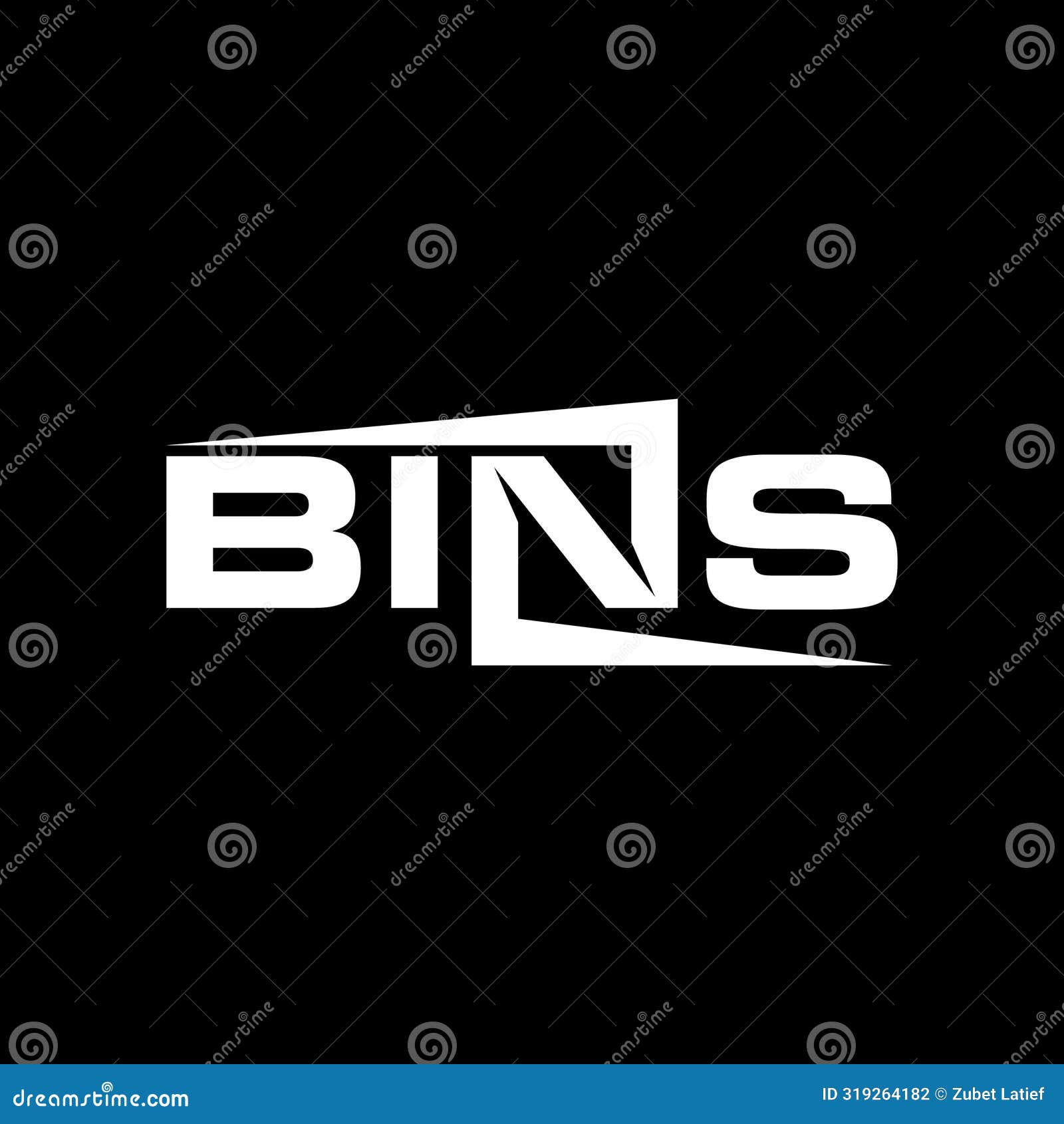 Bins Text Business Logo Design Template, Suitable for Your Company ...