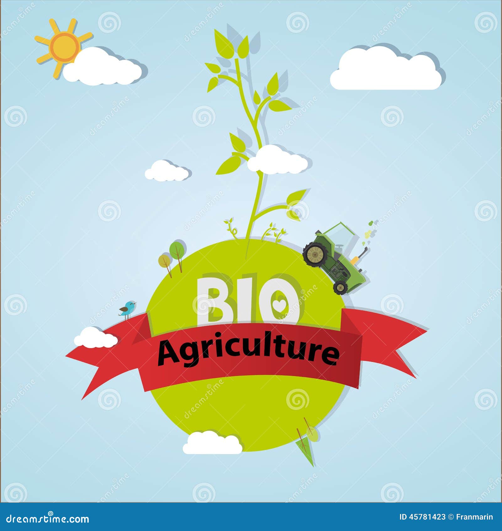 Bio agriculture stock vector. Illustration of natural - 45781423