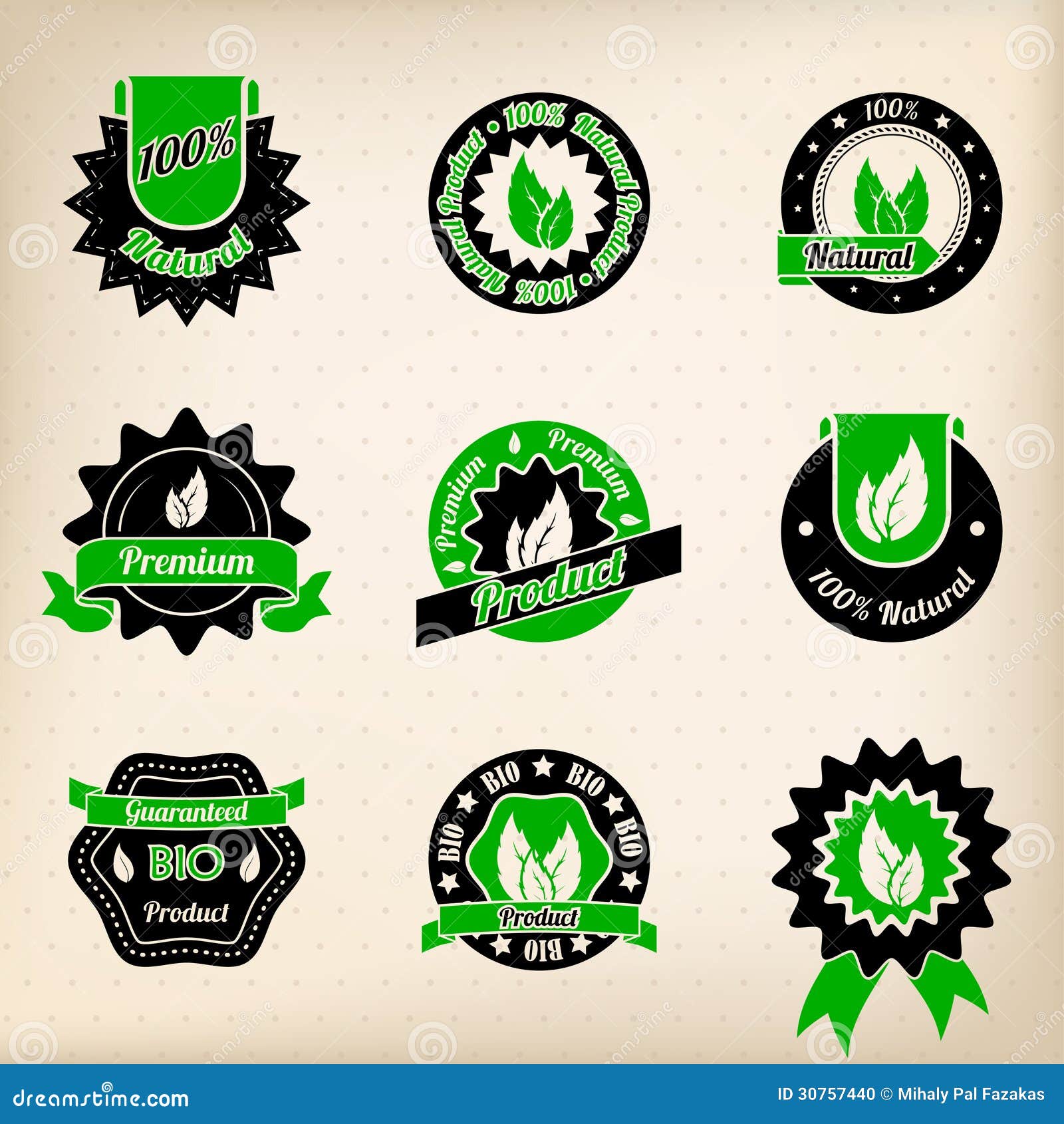 Bio badge design set stock vector. Illustration of badge - 30757440