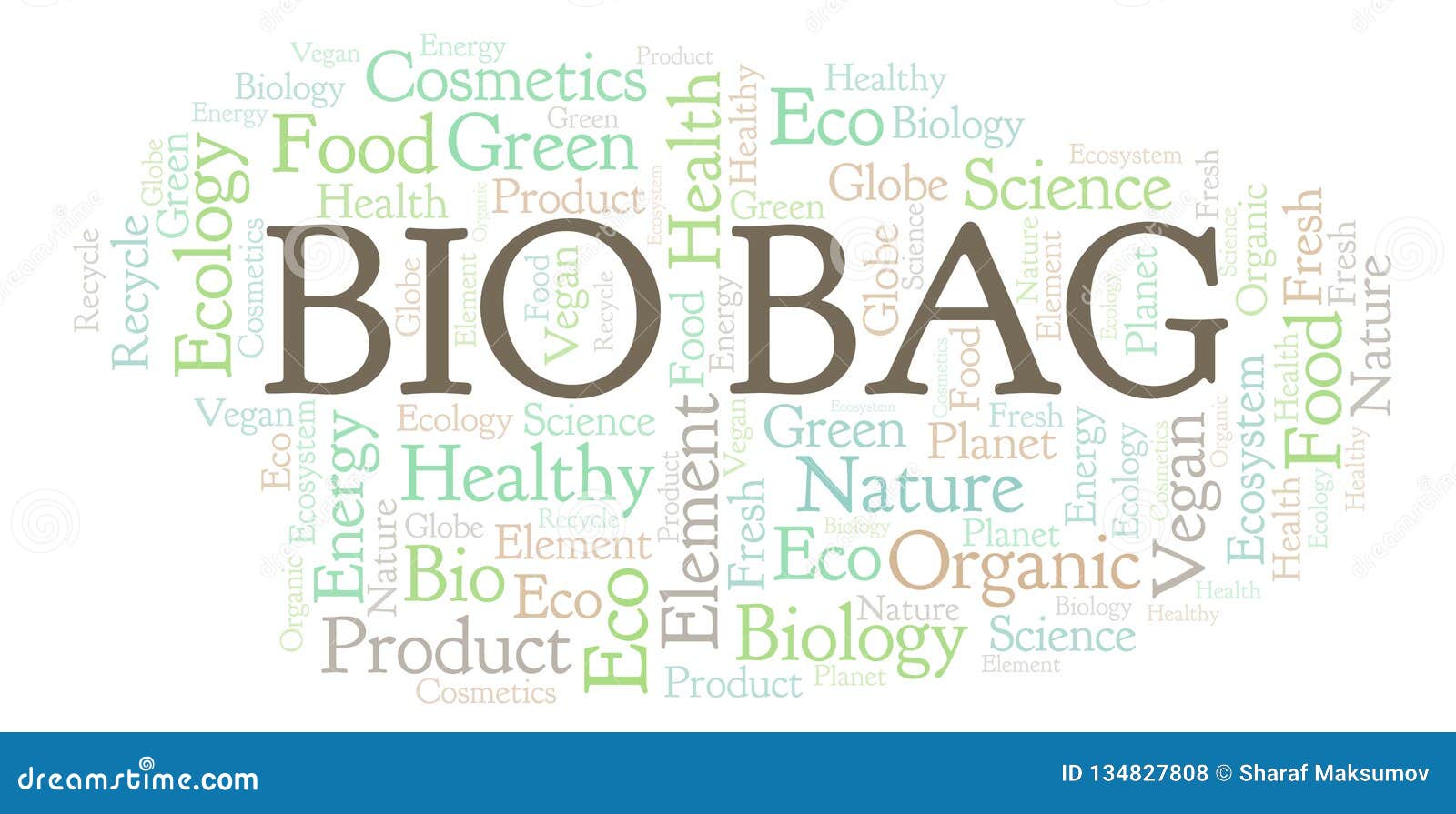 Bio Bag word cloud stock illustration. Illustration of card - 134827808