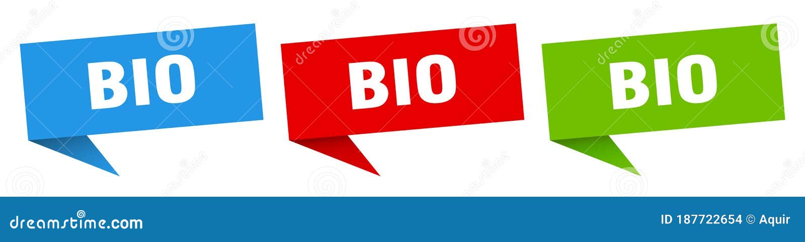 Bio Banner. Bio Speech Bubble Label Set Stock Vector - Illustration of ...