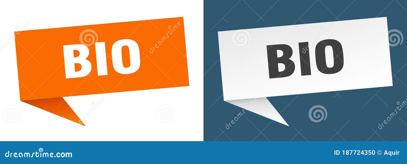 Bio Banner. Bio Speech Bubble Label Set Stock Vector - Illustration of ...