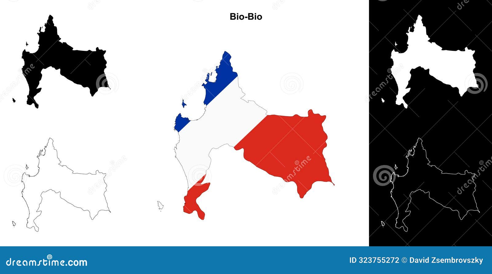 Bio-Bio outline map stock illustration. Illustration of area - 323755272