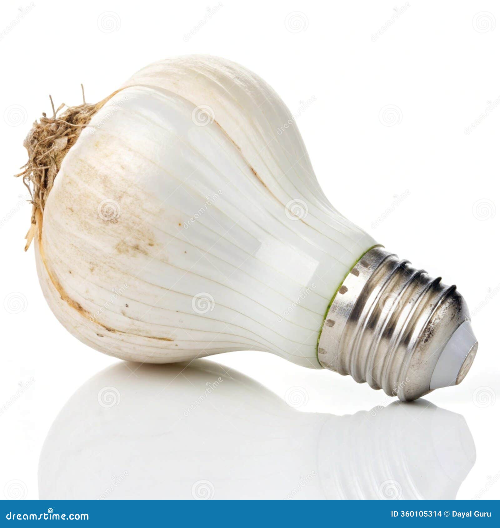 Bio Bulb Isolated on White Background Stock Illustration - Illustration ...