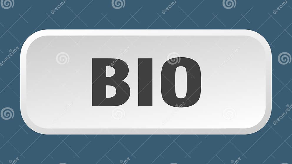 Bio Button. Bio Square 3d Push Button Stock Vector - Illustration of ...