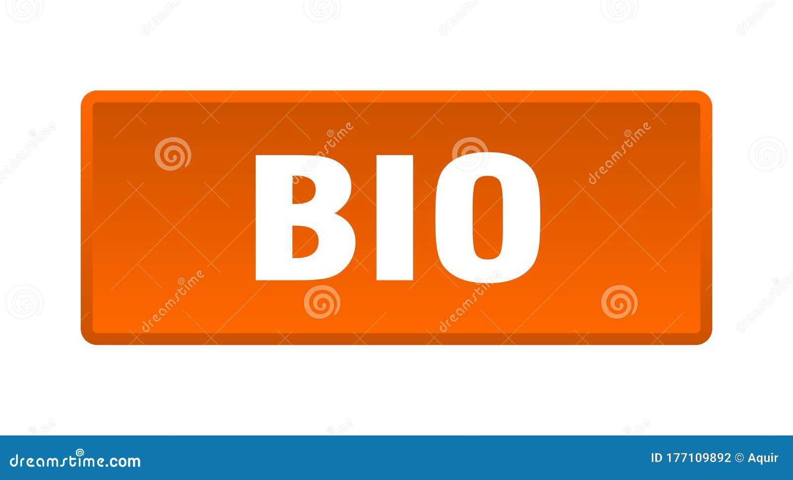 Bio Button. Bio Square Isolated Push Button Stock Vector - Illustration ...