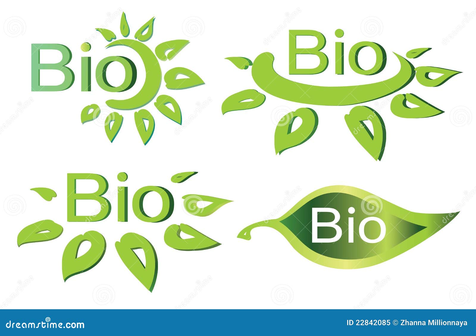 Bio Concept Set of Logotypes Stock Vector - Illustration of concepts ...