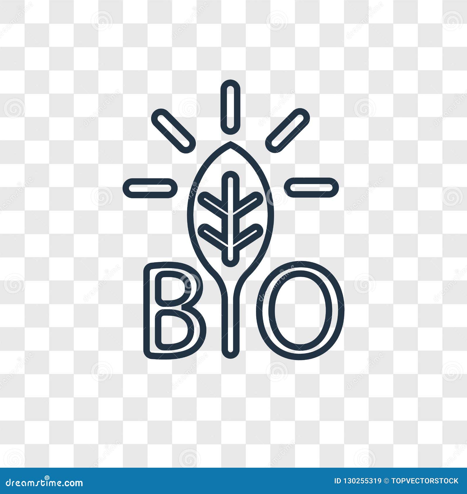 Bio Concept Vector Linear Icon Isolated on Transparent Background, Bio ...