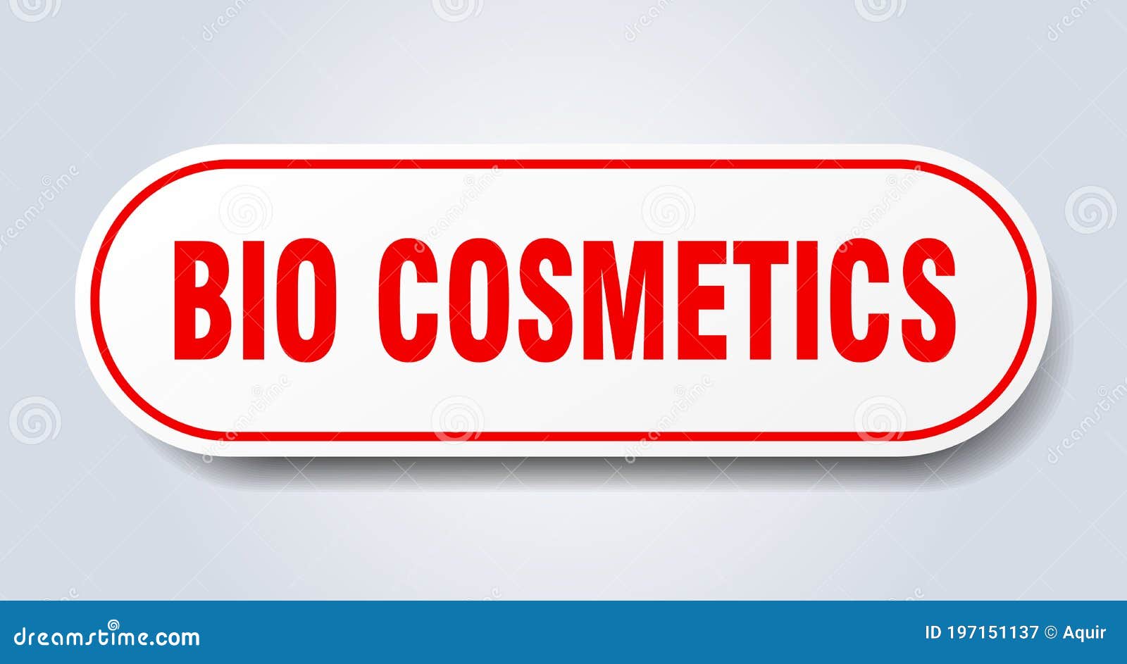 Bio Cosmetics Sign. Rounded Isolated Button. White Sticker Stock Vector ...