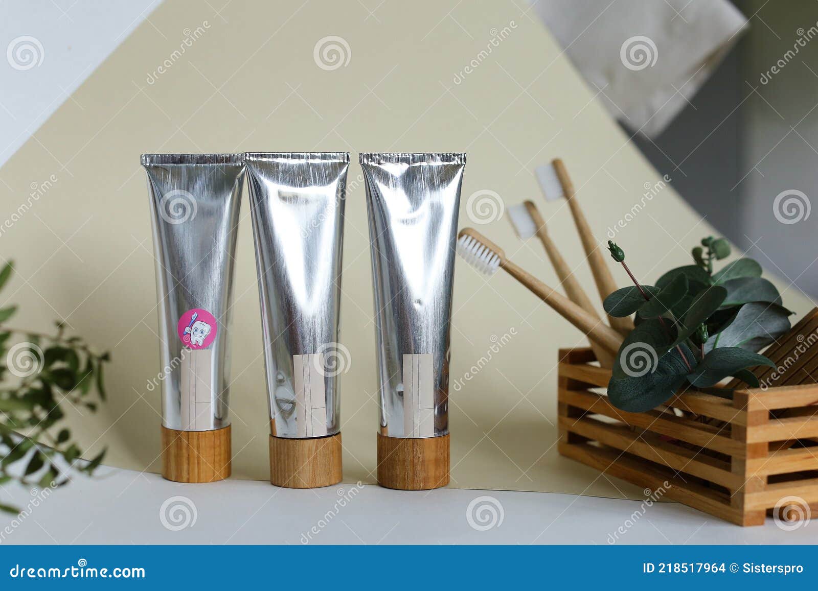 Bio-degradable, Compostable Bamboo Toothbrushes in a Spa Setting. Green ...