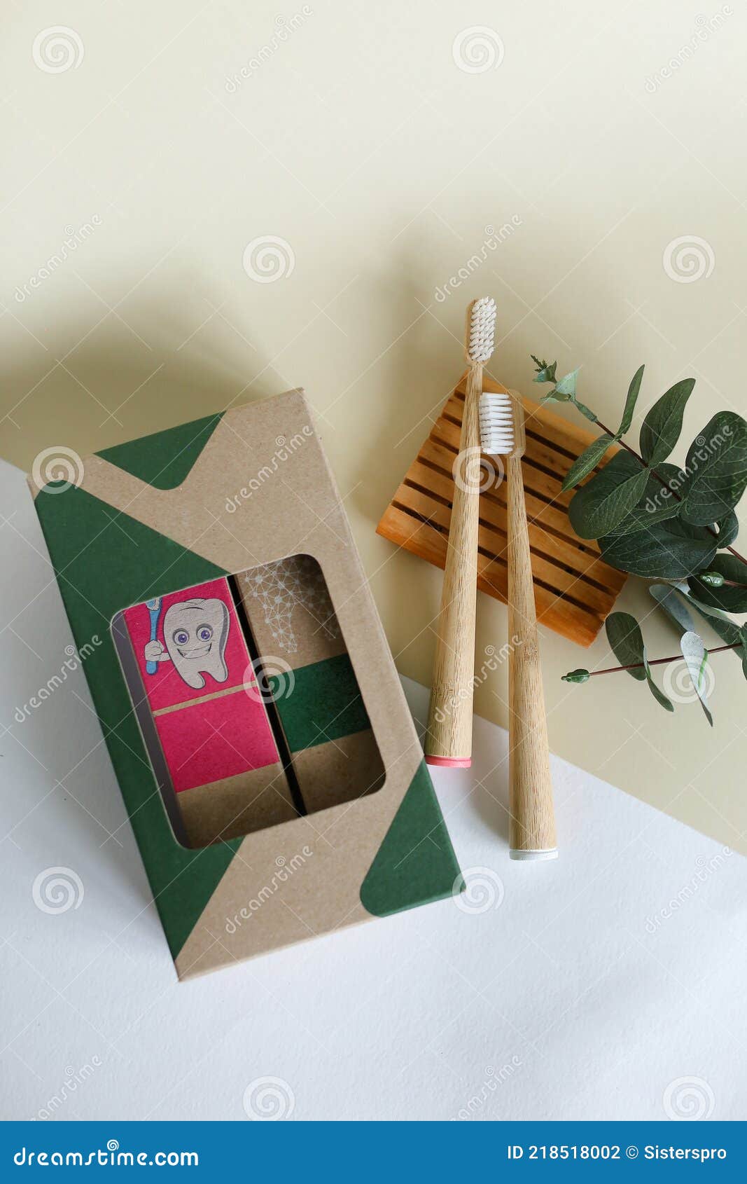 Bio-degradable, Compostable Bamboo Toothbrushes in a Spa Setting. Green ...