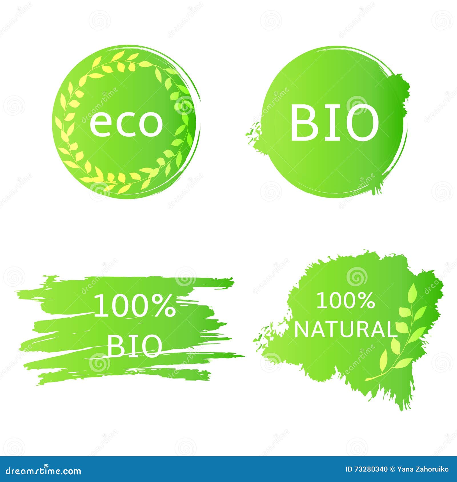 Bio, Eco, Natural Labes, Shapes Stock Illustration - Illustration of ...