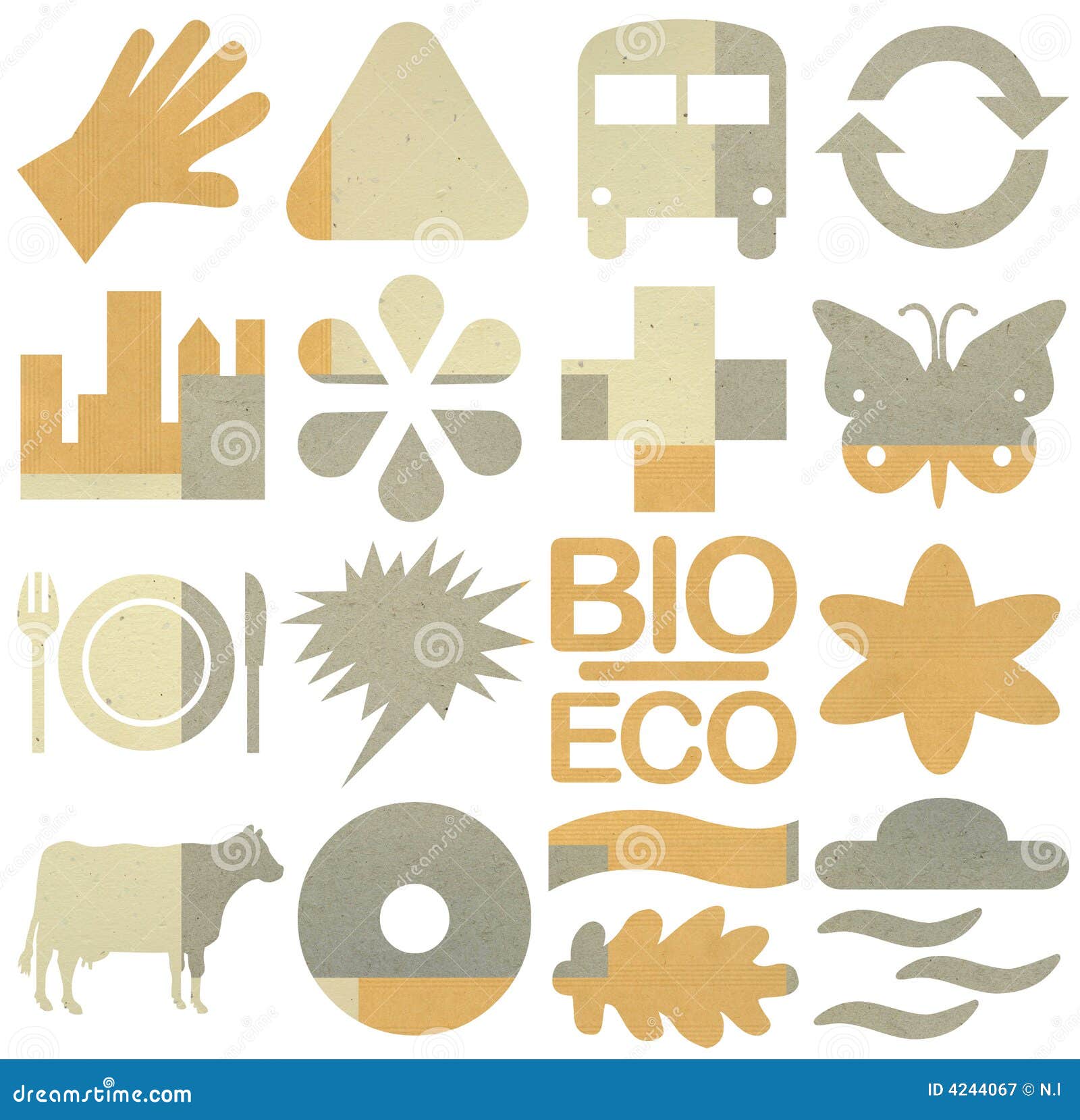 Bio & Ecology icon set stock illustration. Illustration of labels - 4244067