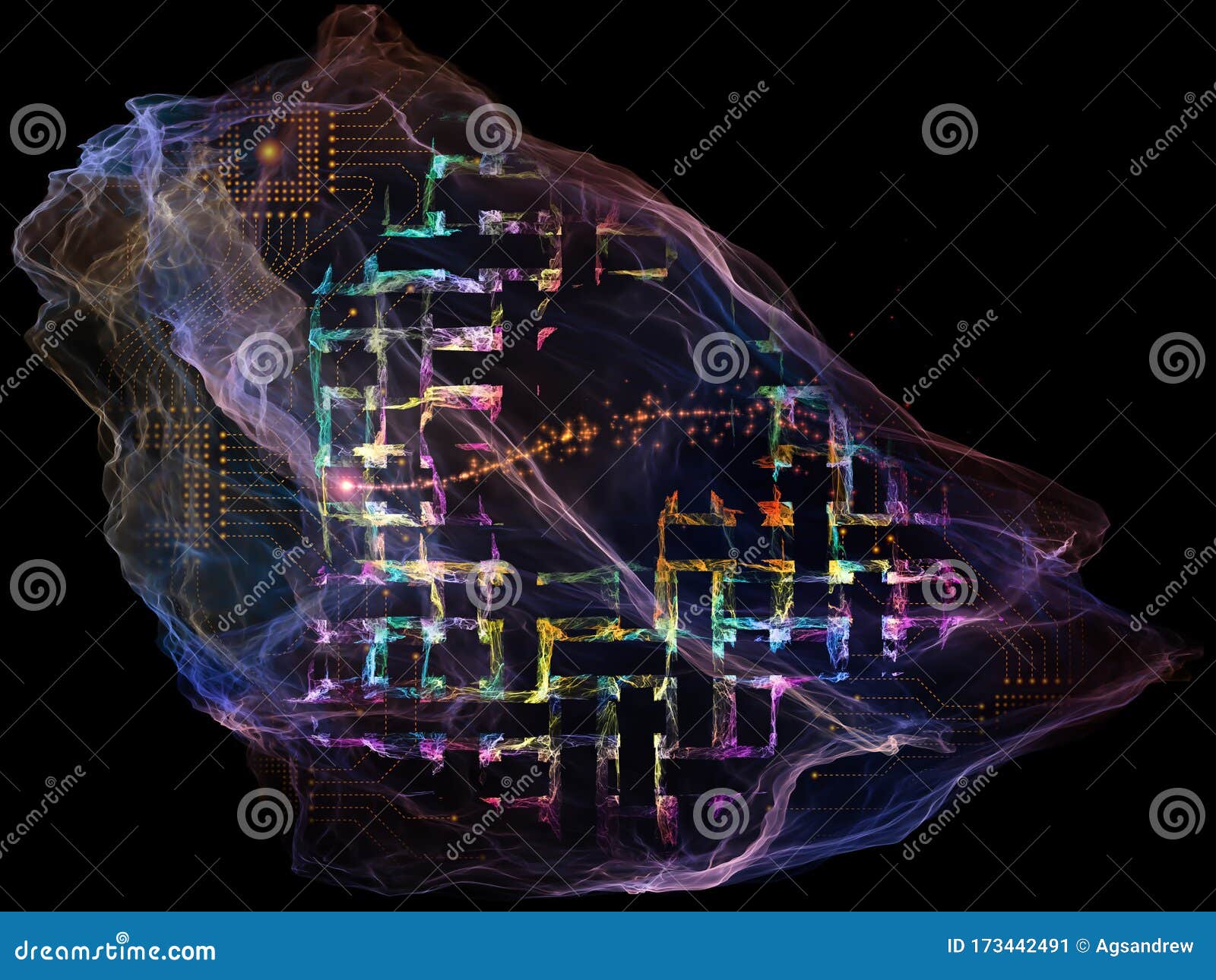 Bio-electric Element stock illustration. Illustration of technology ...