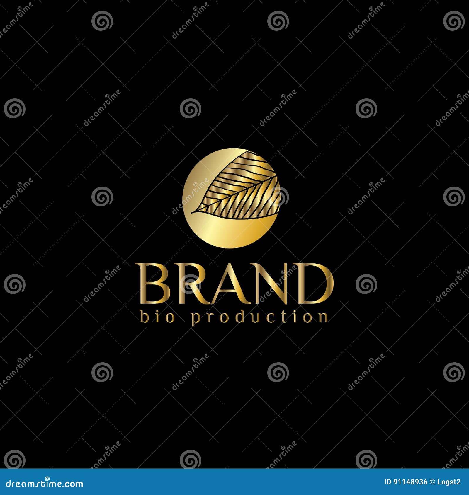 Bio Food Production Vector Logo Design Stock Vector - Illustration of ...