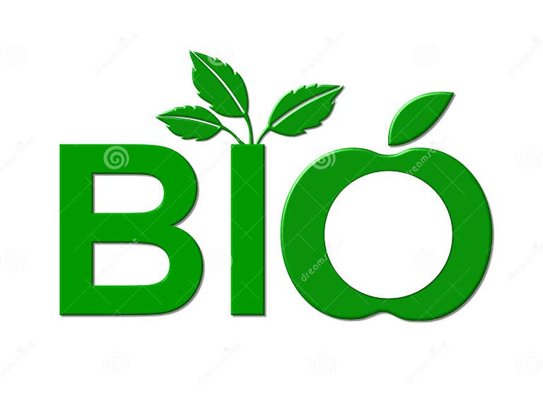 Bio foods sign stock illustration. Illustration of letter - 5980946