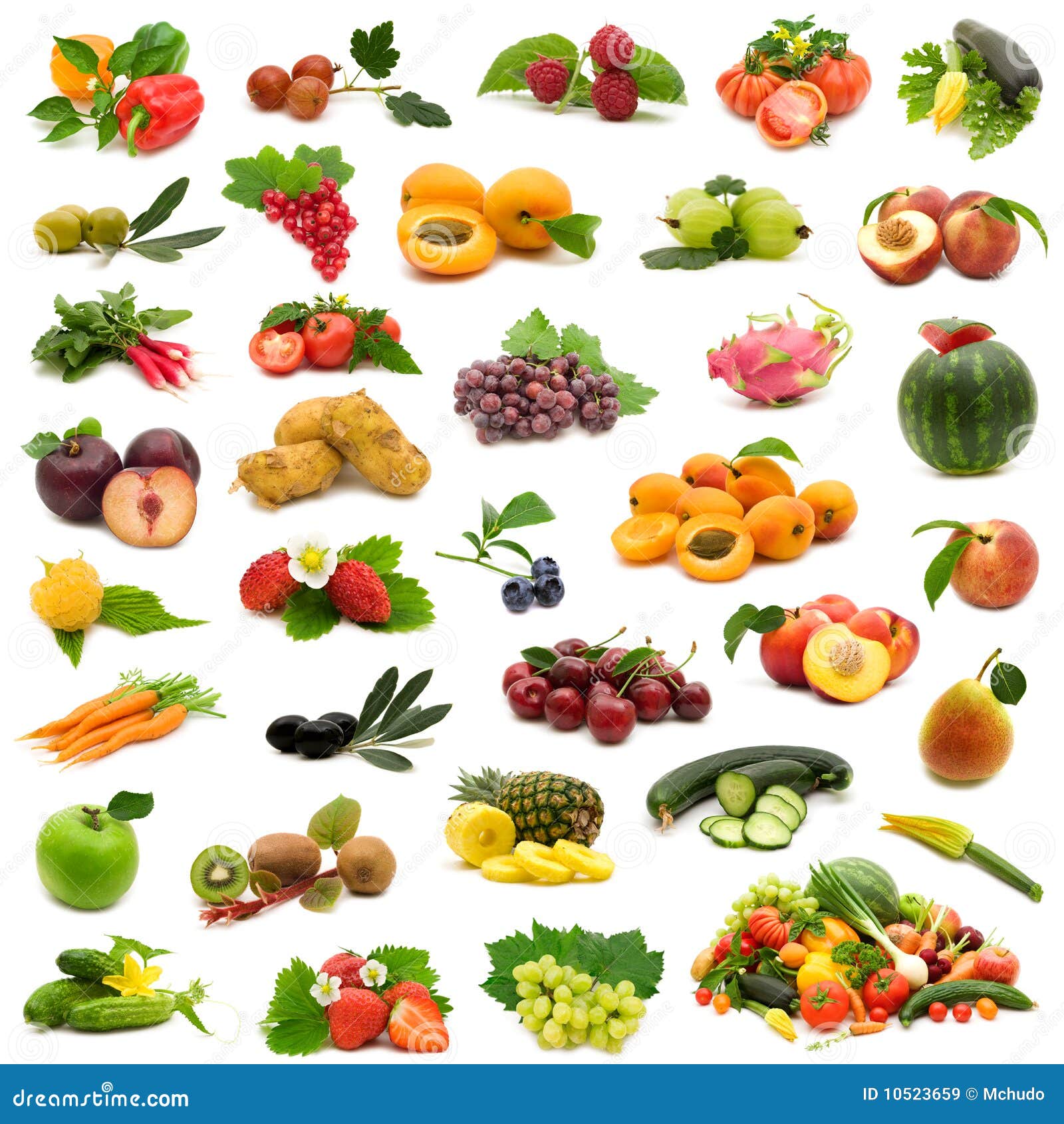 Bio frutas e verdura imagem de stock. Imagem de planta - 10523659