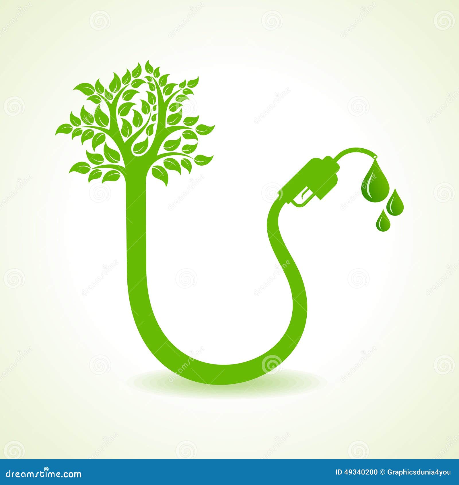 Bio Fuel Concept with Nozzle and Tree Stock Vector - Illustration of ...