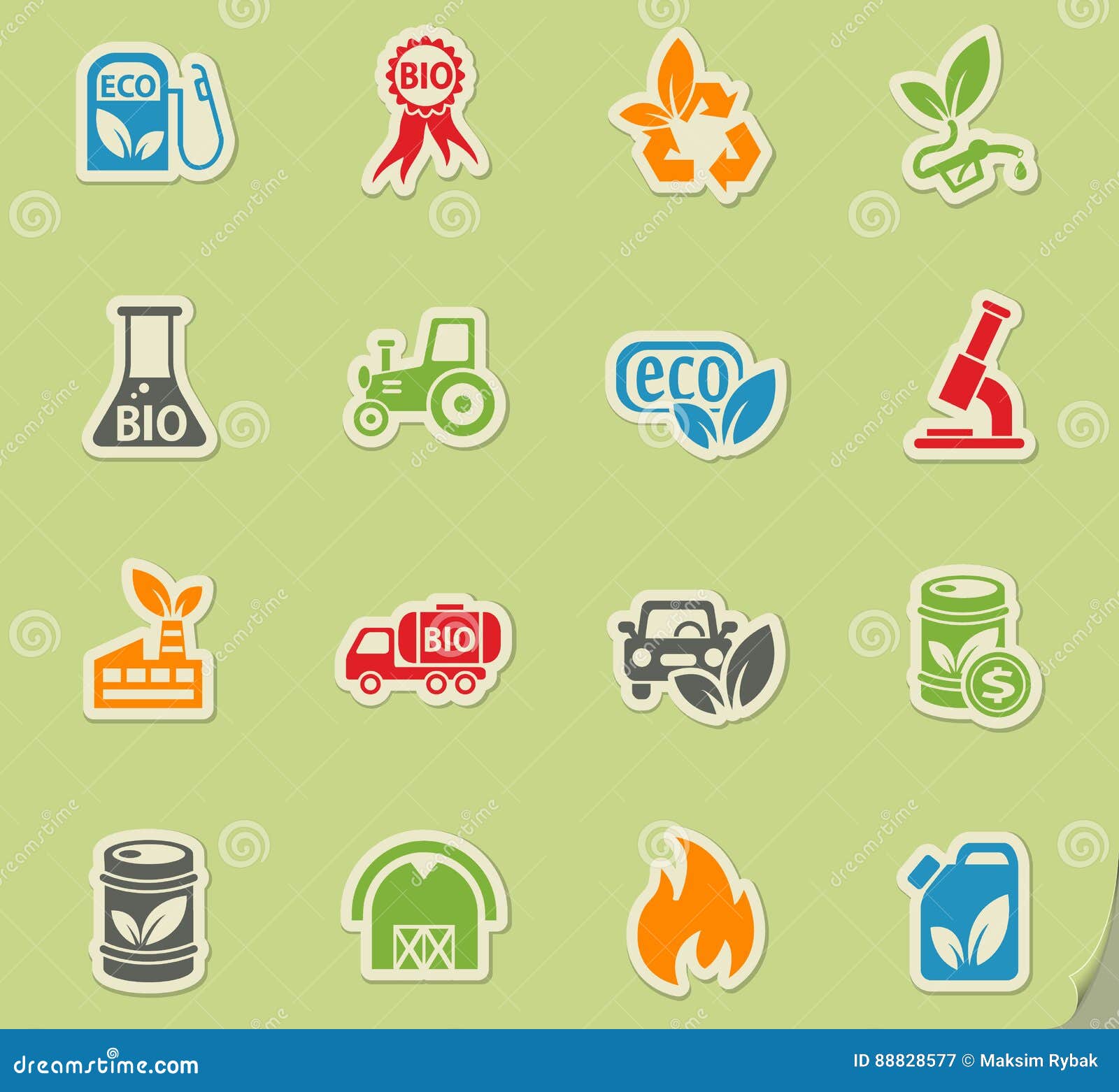 Bio fuel icon set stock illustration. Illustration of flask - 88828577