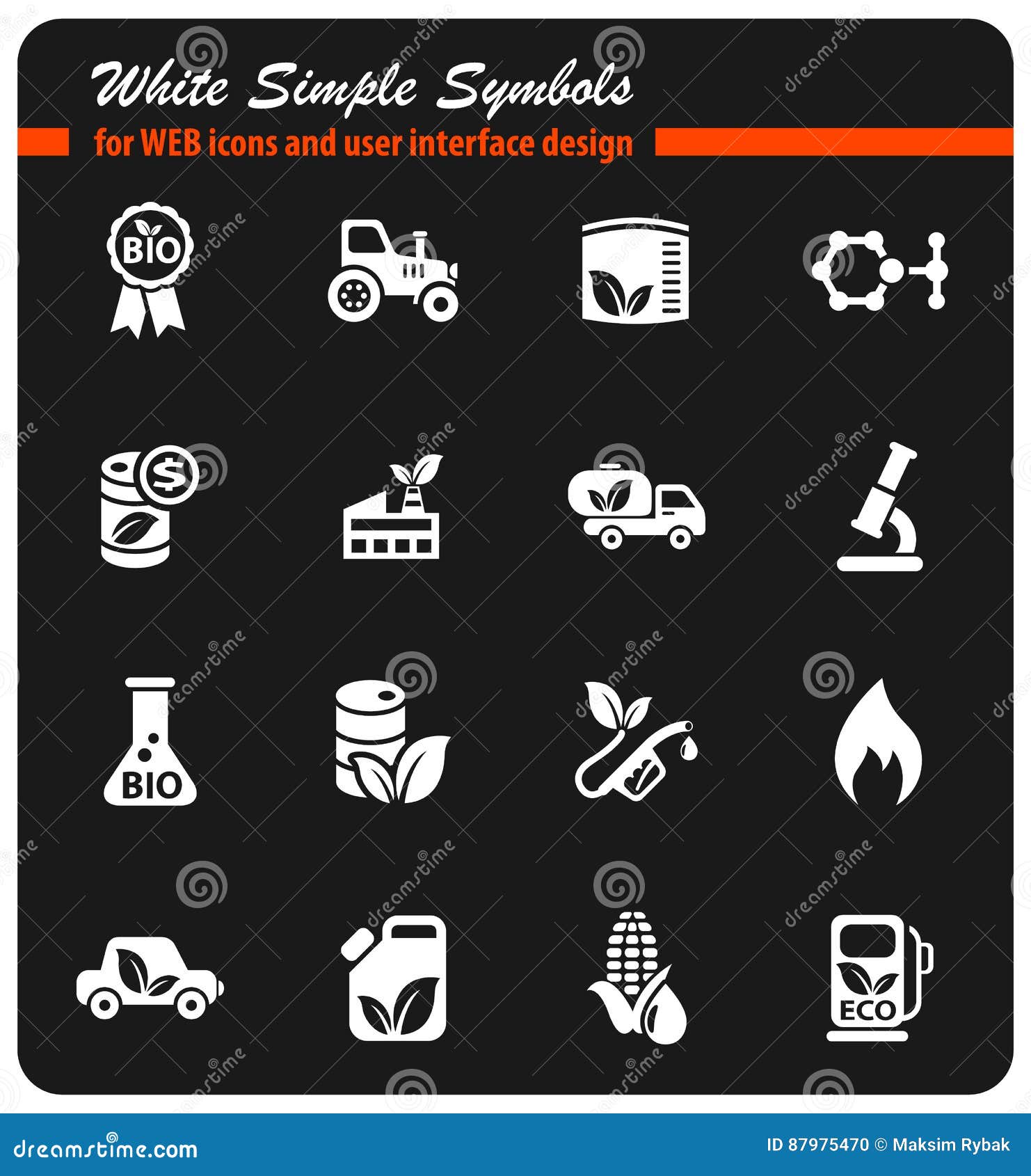Bio fuel icon set stock illustration. Illustration of molecule - 87975470