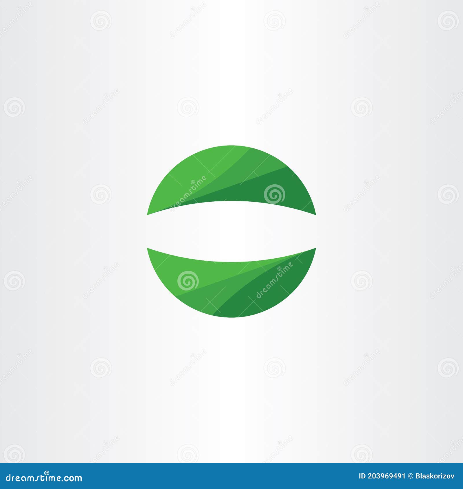 Bio Green Circle Leaf Logo Organic Vector Eco Design Symbol Stock ...