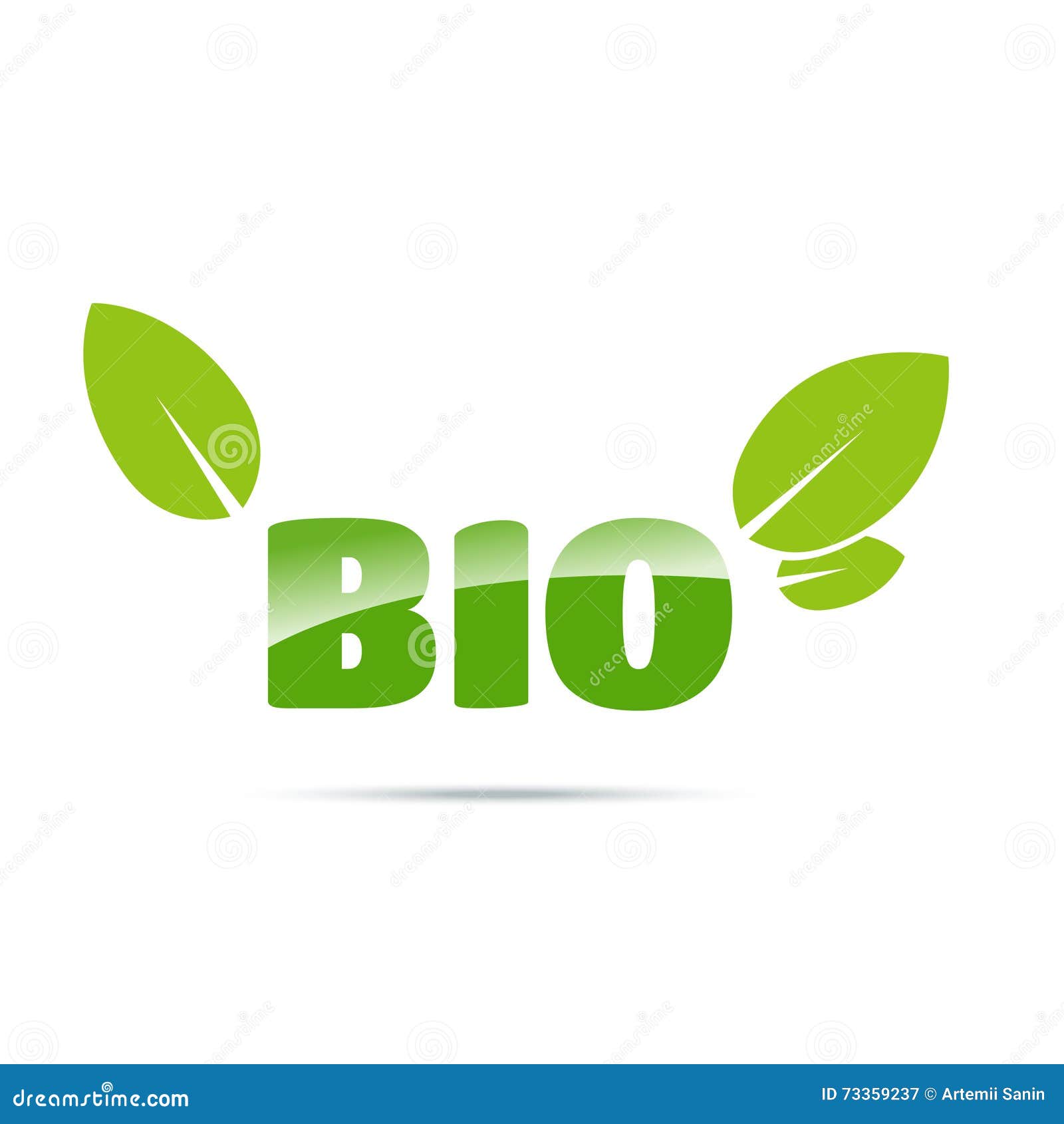 Bio green logo with leaves stock illustration. Illustration of glass ...